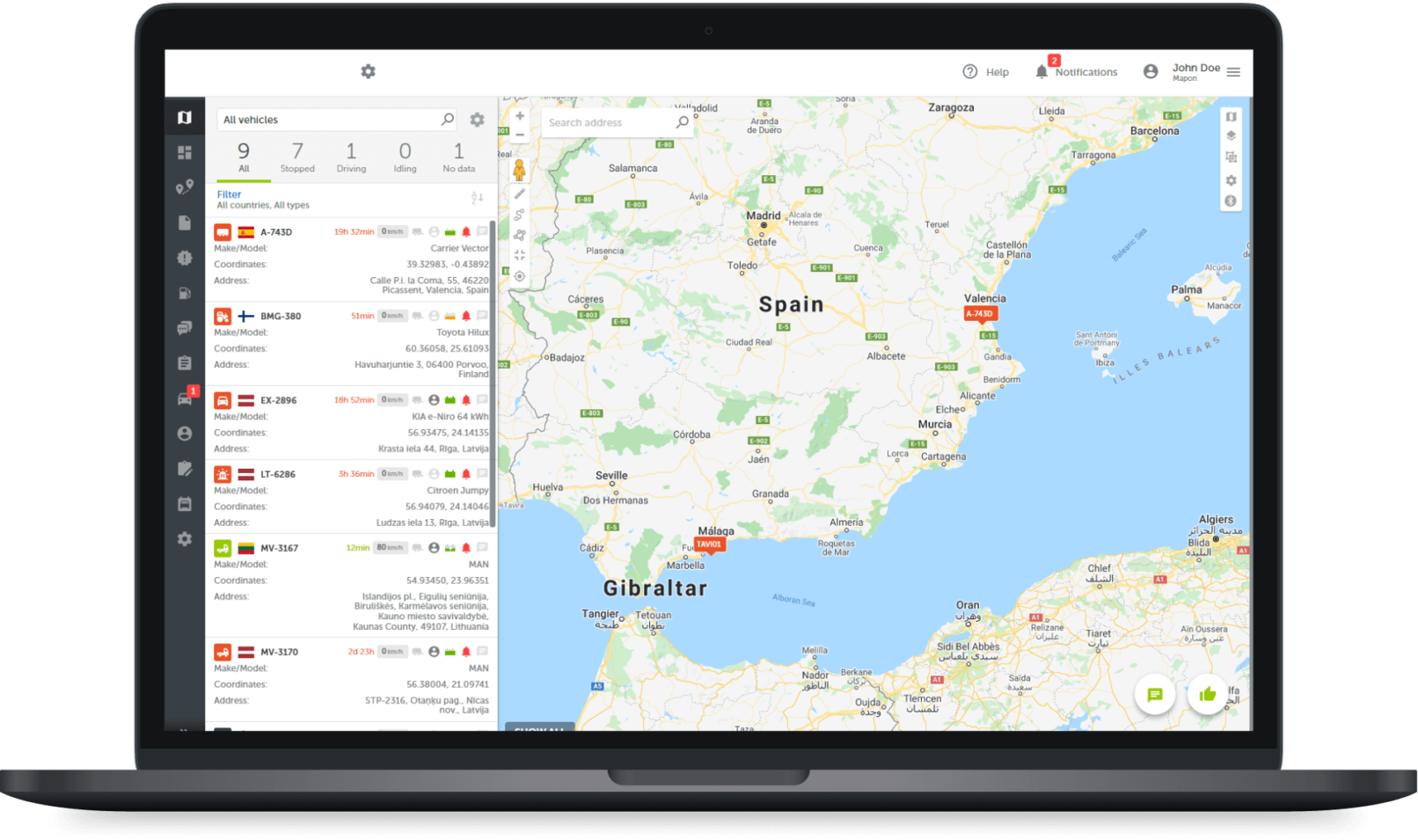 Gestión y Control de Flotas - Infoter